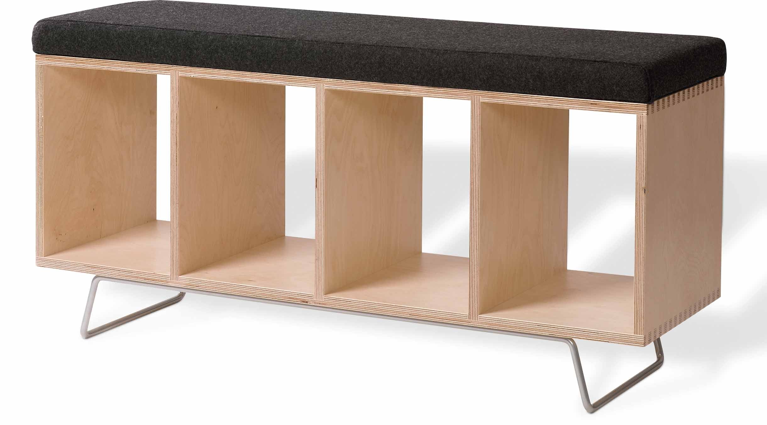 Birch Bench Box with Upholstered Pad - Pure Design